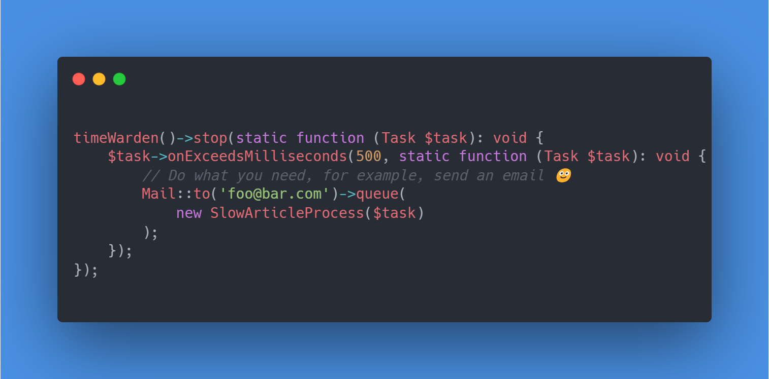Monitor Code Processing Time In Php With Time Warden