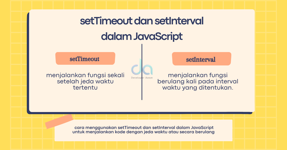 Menguasai setTimeout dan setInterval dalam JavaScript